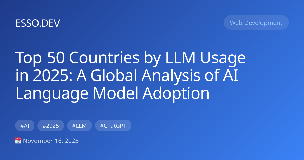 Global LLM Usage 2025: Top 50 Countries by ChatGPT & AI Adoption